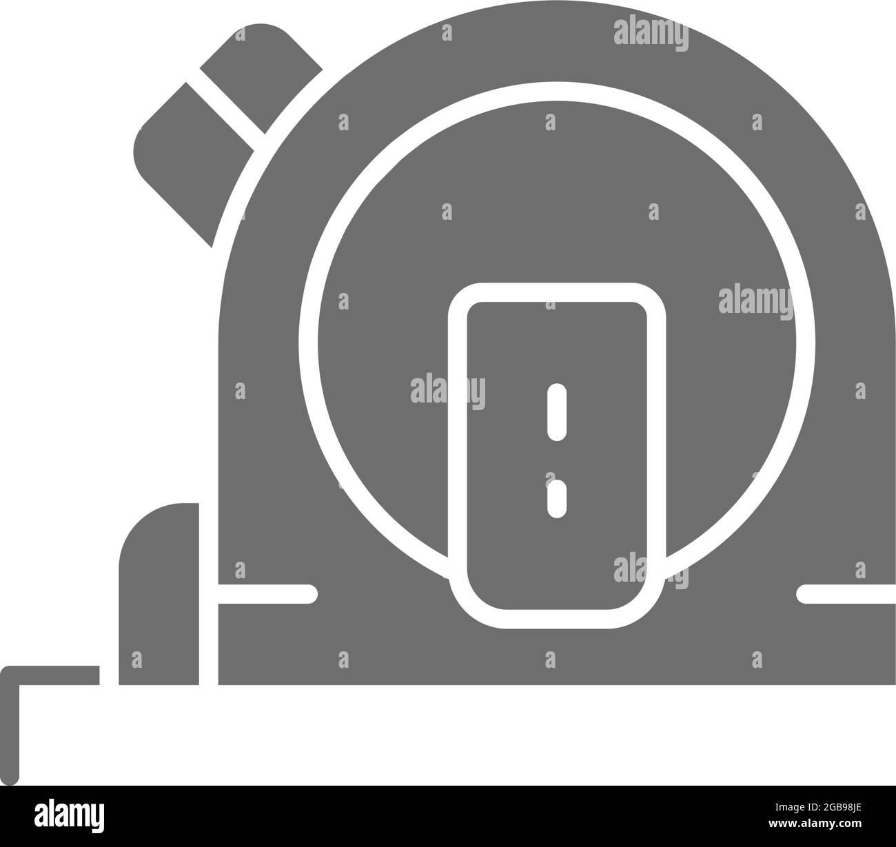 Tape measure, measuring tool, ruler grey icon Stock Vector Image & Art ...