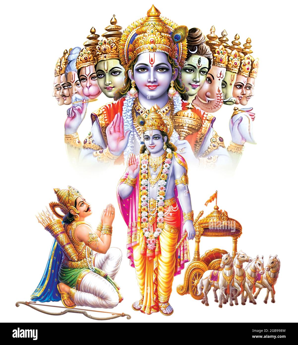 Indian God Lord Krishna with his flute making magical tunes Stock Photo ...