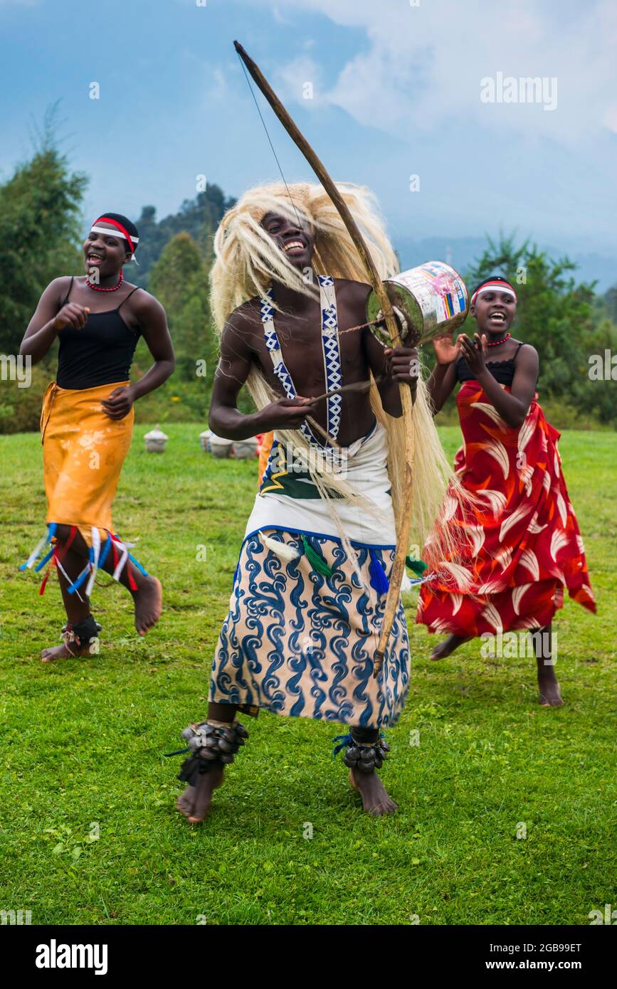 Ceremony of former poachers, in the Virunga National Park, Rwanda ...