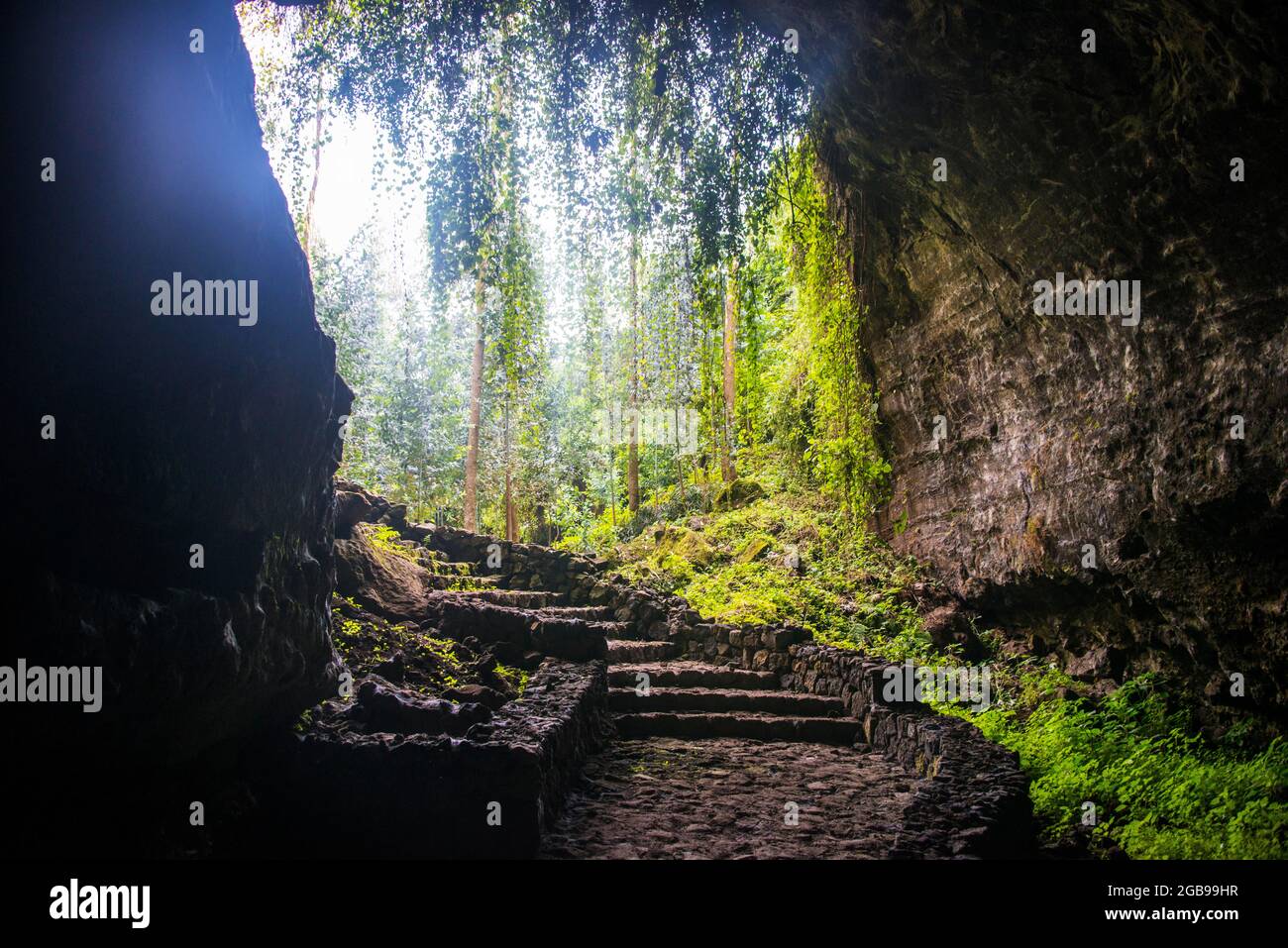 Cave system in the Virunga National Park, Rwanda, Africa Stock Photo ...