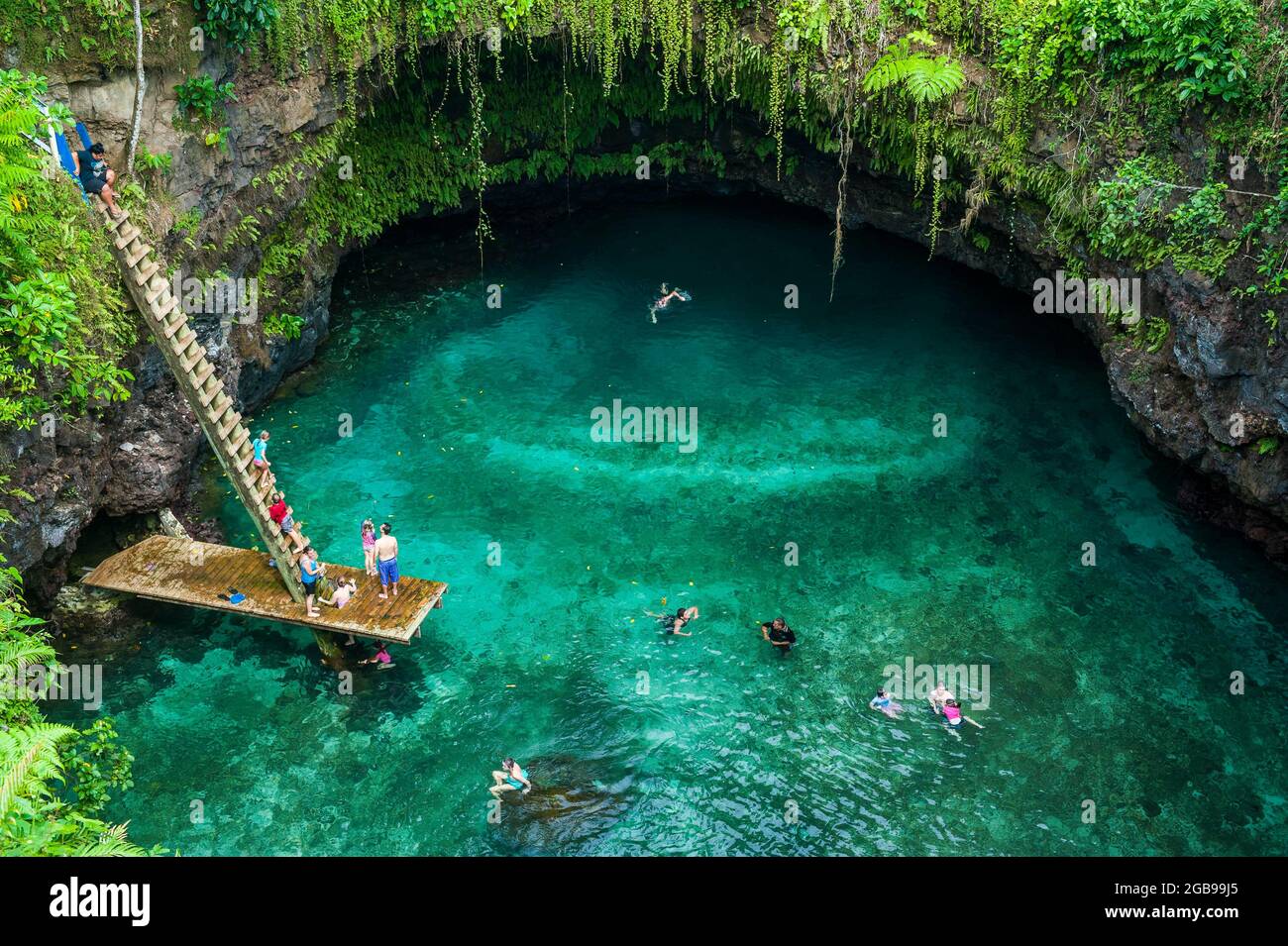 To sua ocean trench in Upolo, Samoa, South Pacific Stock Photo - Alamy