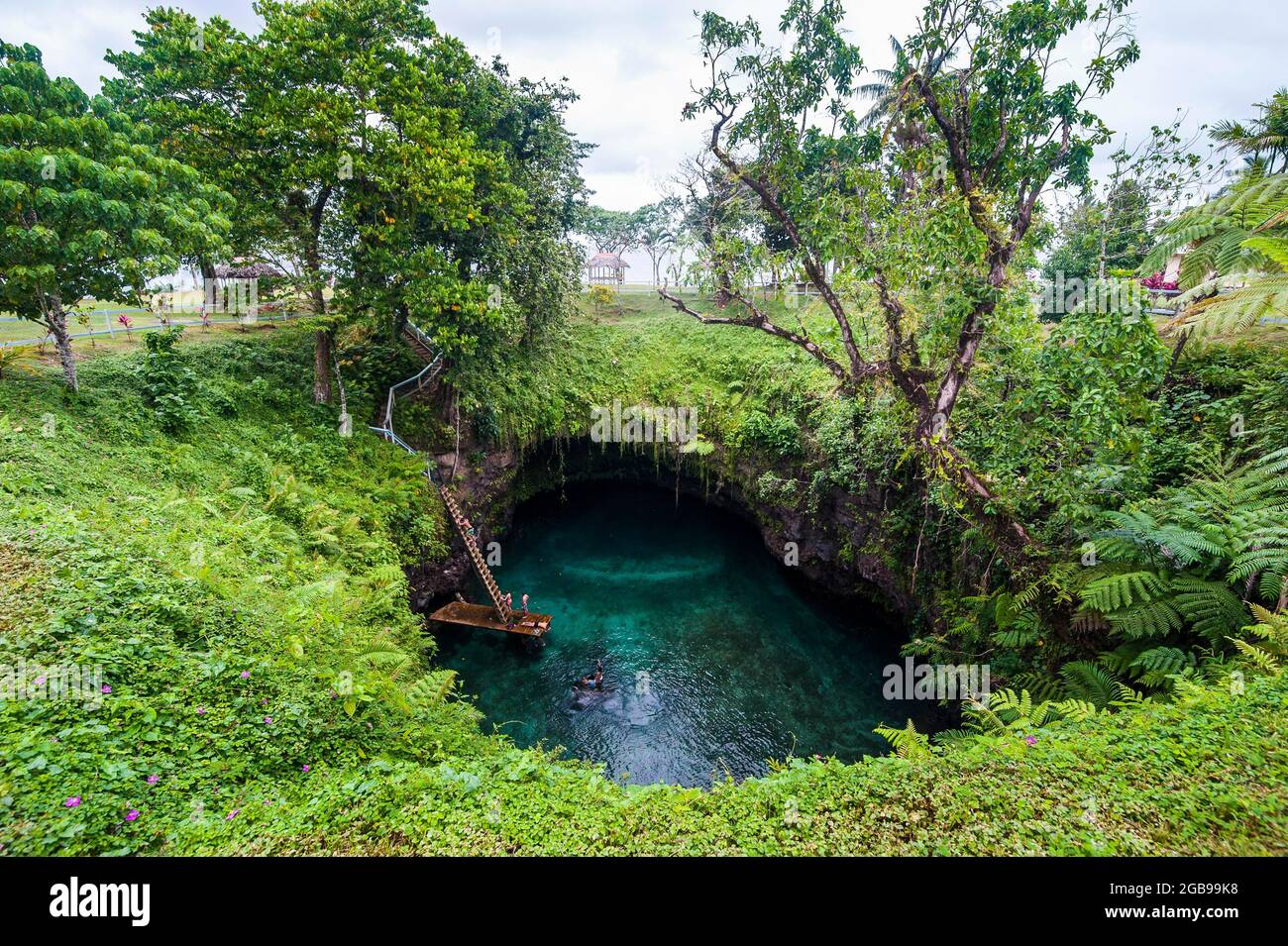 To sua ocean trench in Upolo, Samoa, South Pacific Stock Photo - Alamy