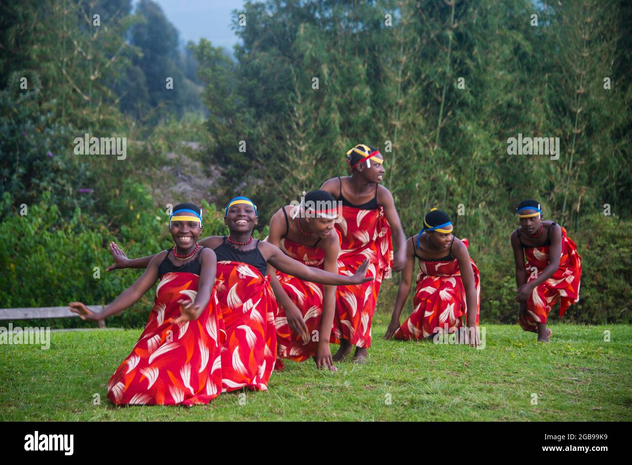 Ceremony of former poachers, in the Virunga National Park, Rwanda ...
