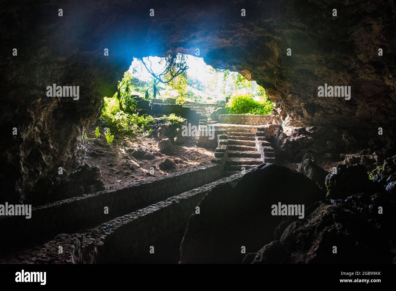Cave system in the Virunga National Park, Rwanda, Africa Stock Photo ...