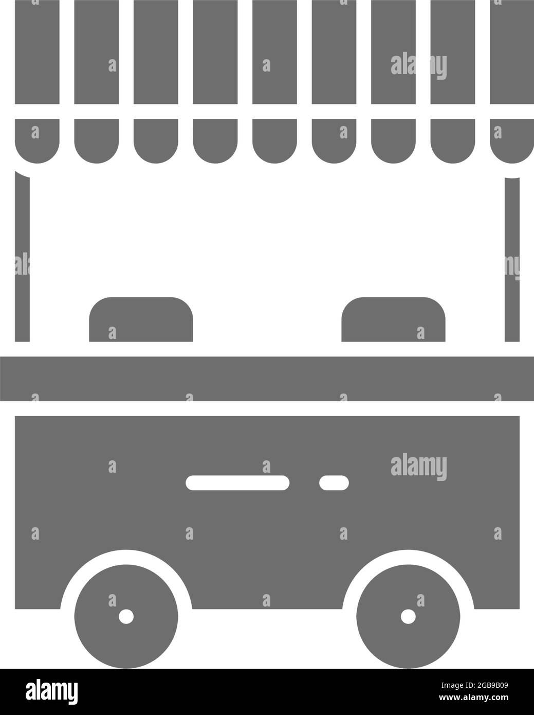 Vector street market, food stall gray icon Stock Vector Image & Art - Alamy