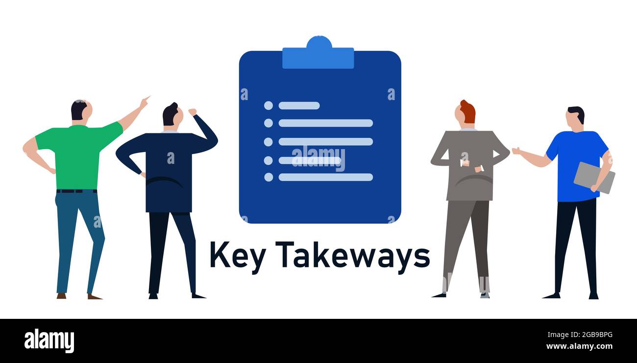 Key takeways important notes list point of conclusion Stock Vector ...