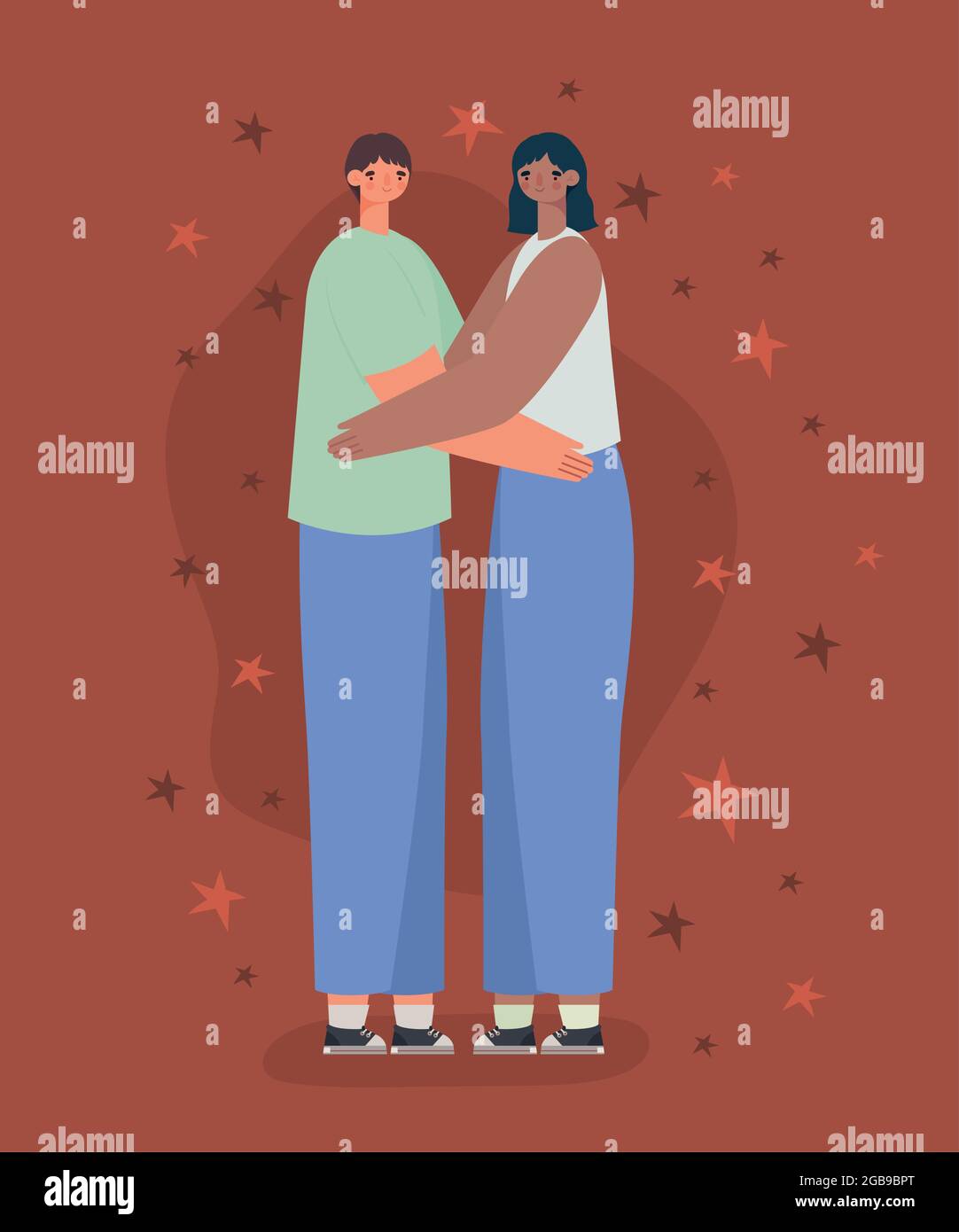 pretty couple design Stock Vector Image & Art - Alamy