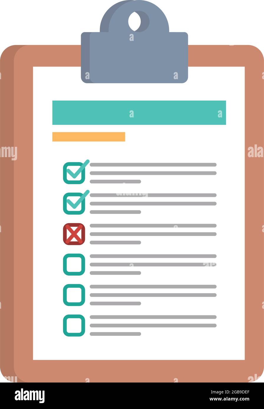 clipboard with checklist Stock Vector Image & Art - Alamy