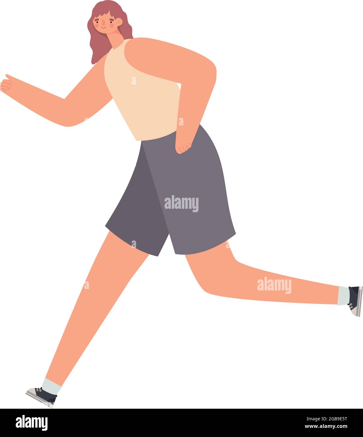 running woman illustration Stock Vector Image & Art - Alamy