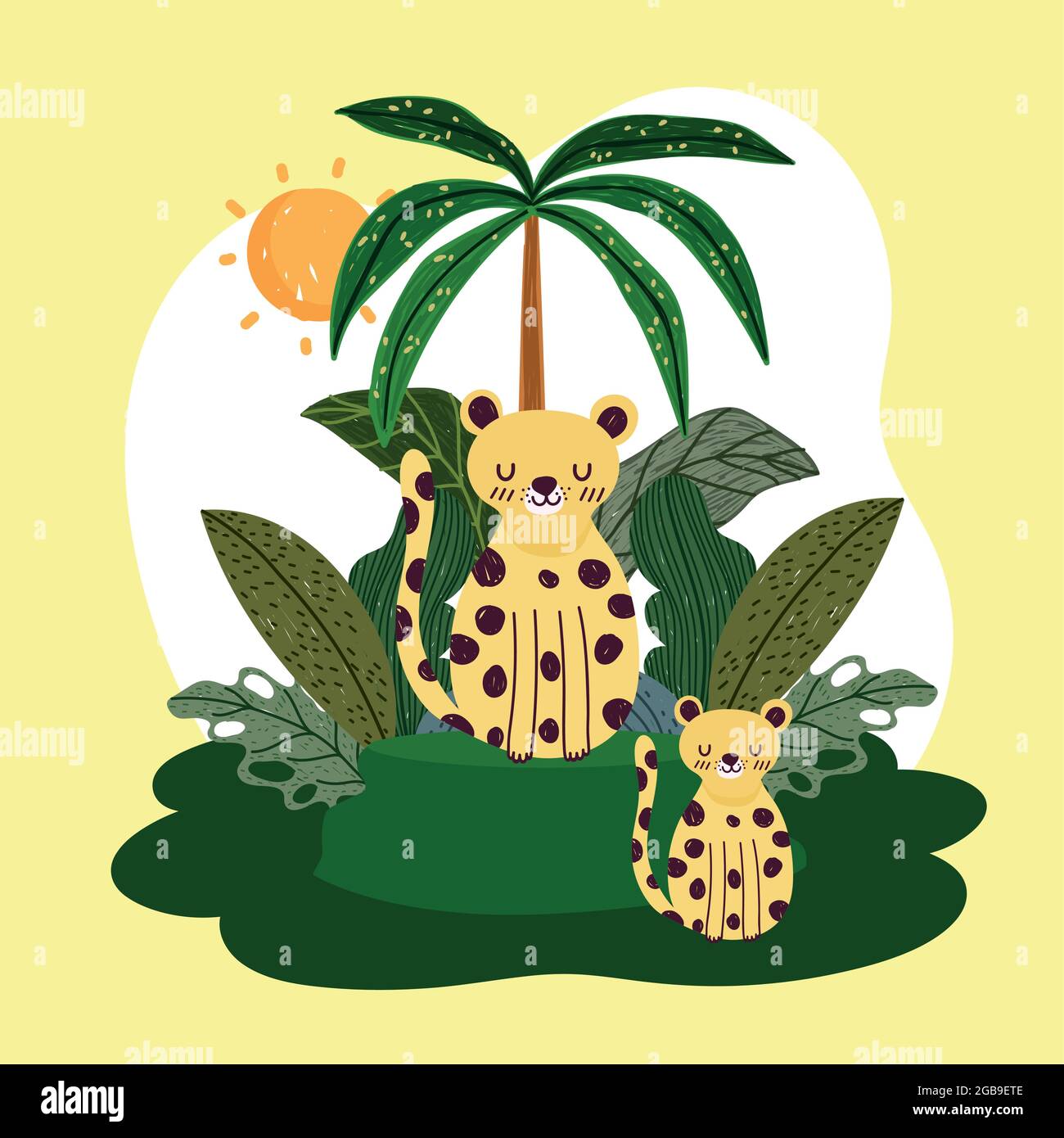 Family of tigers Stock Vector Images - Alamy