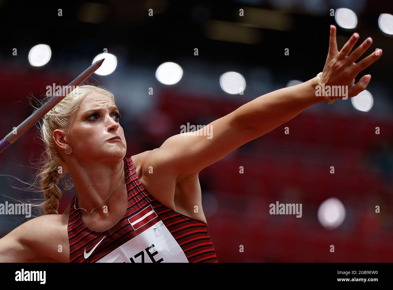 Tokyo, Japan. 3rd Aug, 2021. Lina Muze of Latvia competes during the ...