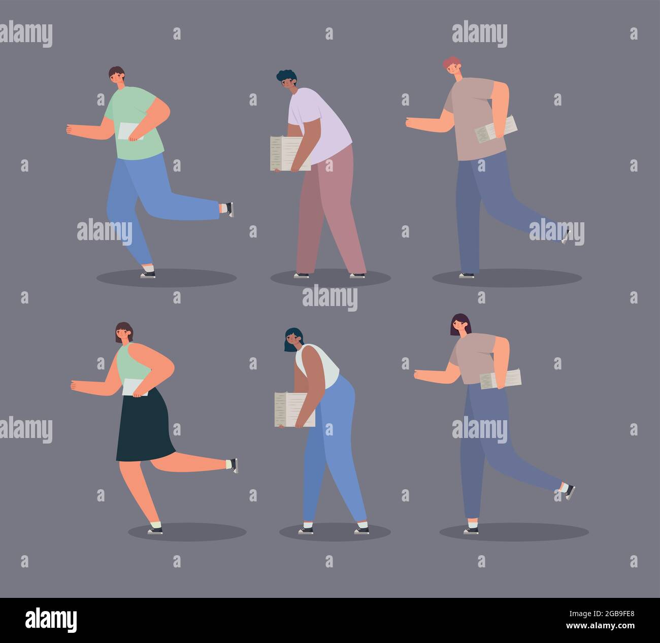 six people working Stock Vector Image & Art - Alamy