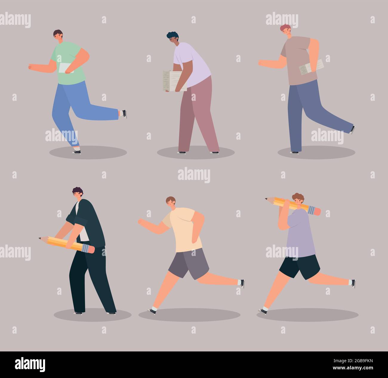 six men working Stock Vector Image & Art - Alamy