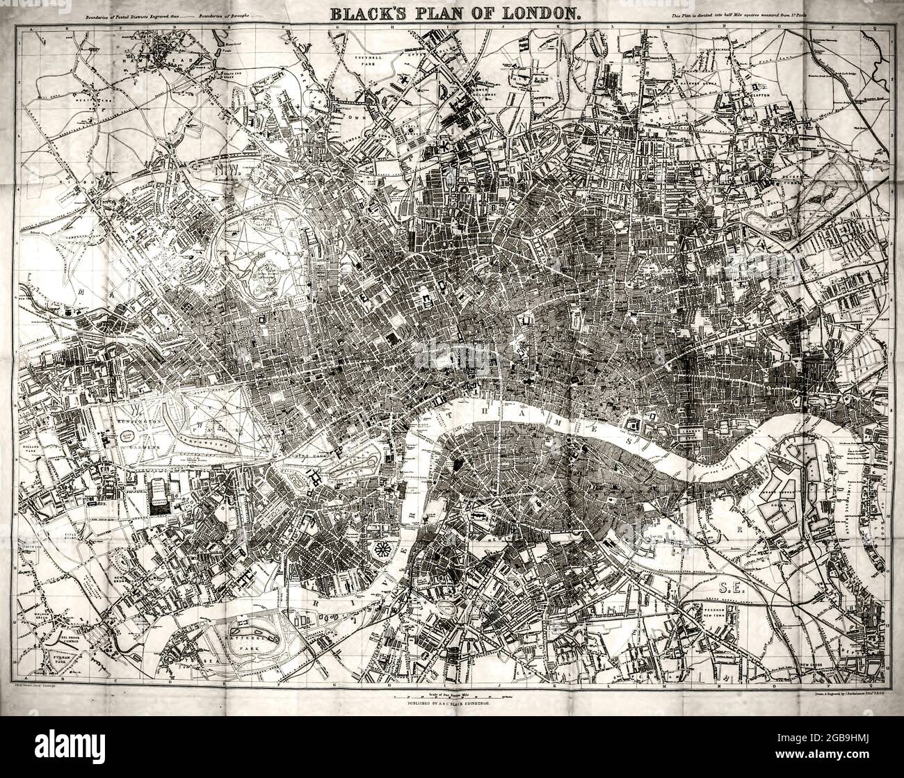 Old maps of london hi-res stock photography and images - Alamy