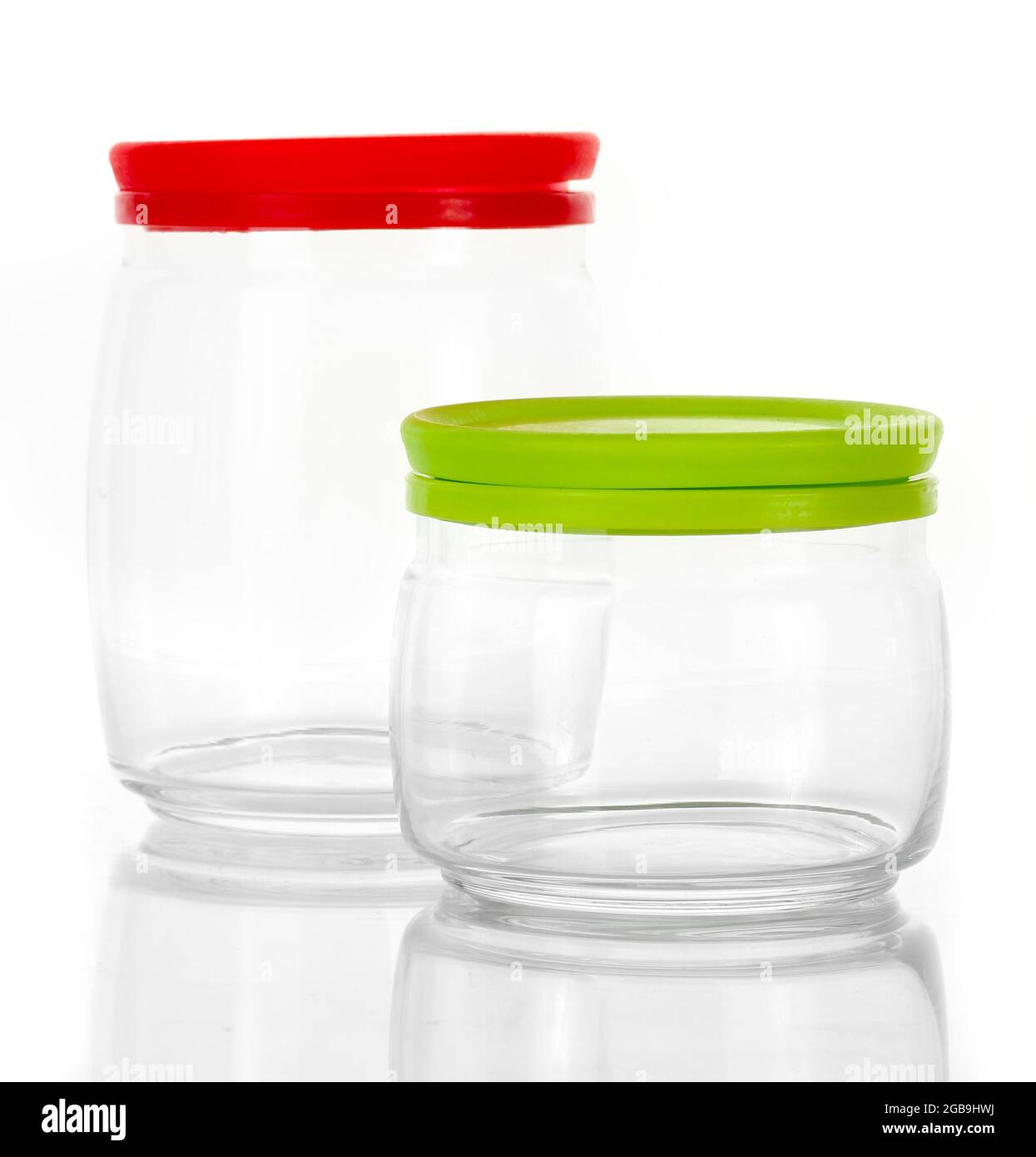 bright empty jars isolated on white Stock Photo - Alamy