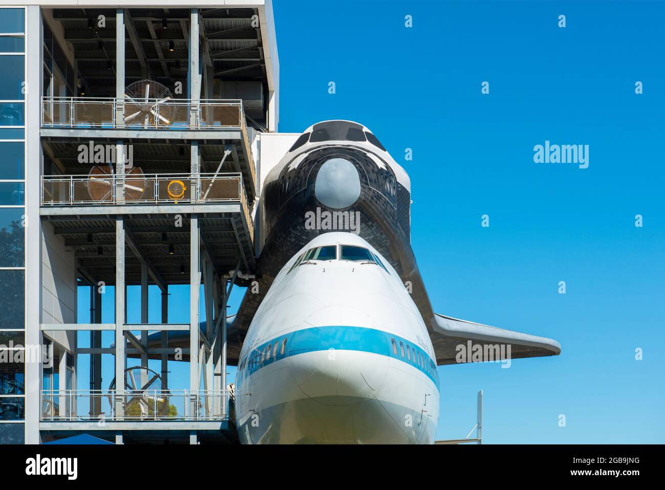 Space Shuttle mounted on Boeing 747 Shuttle Carrier Aircraft on ...
