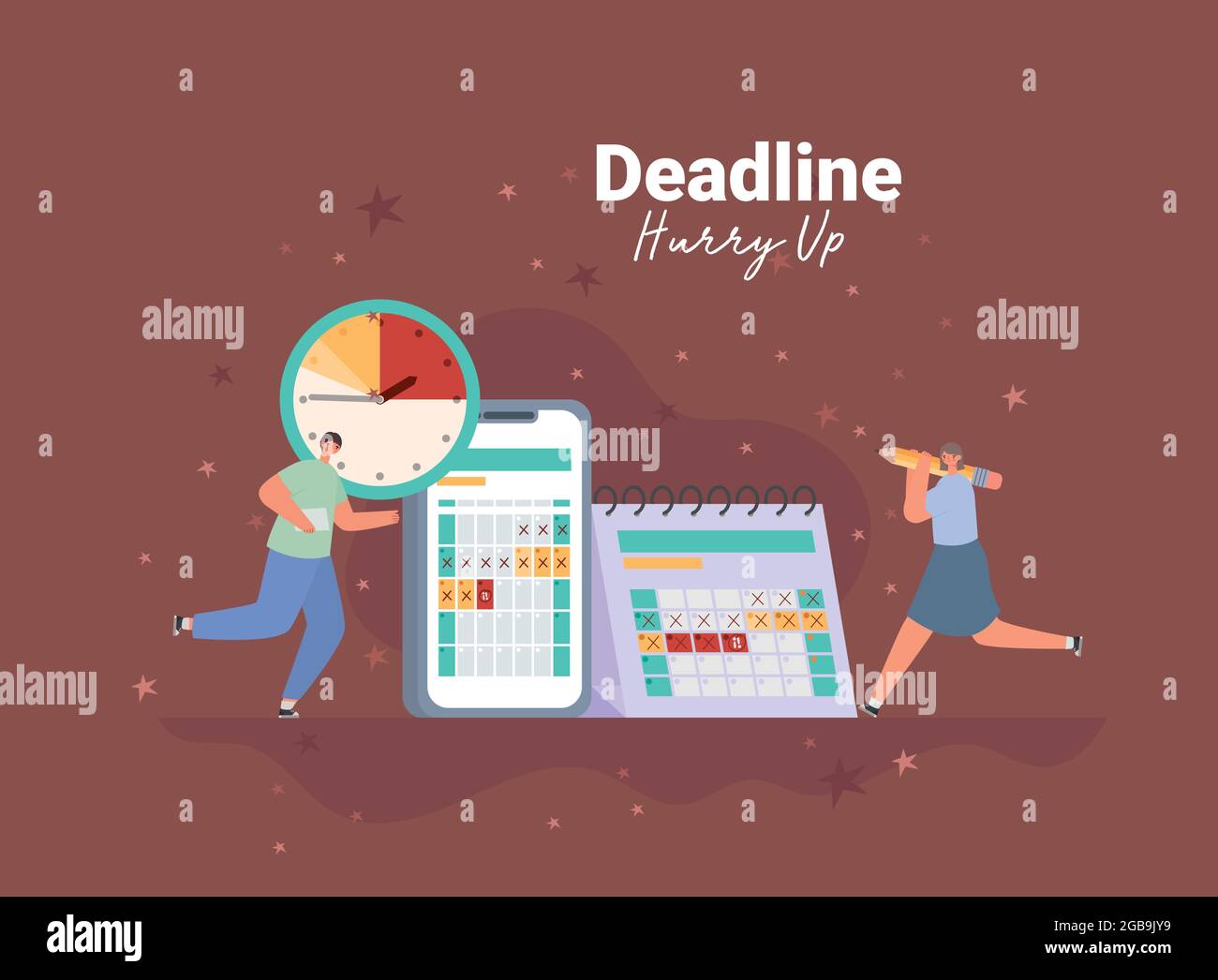 cute deadline poster Stock Vector Image & Art - Alamy