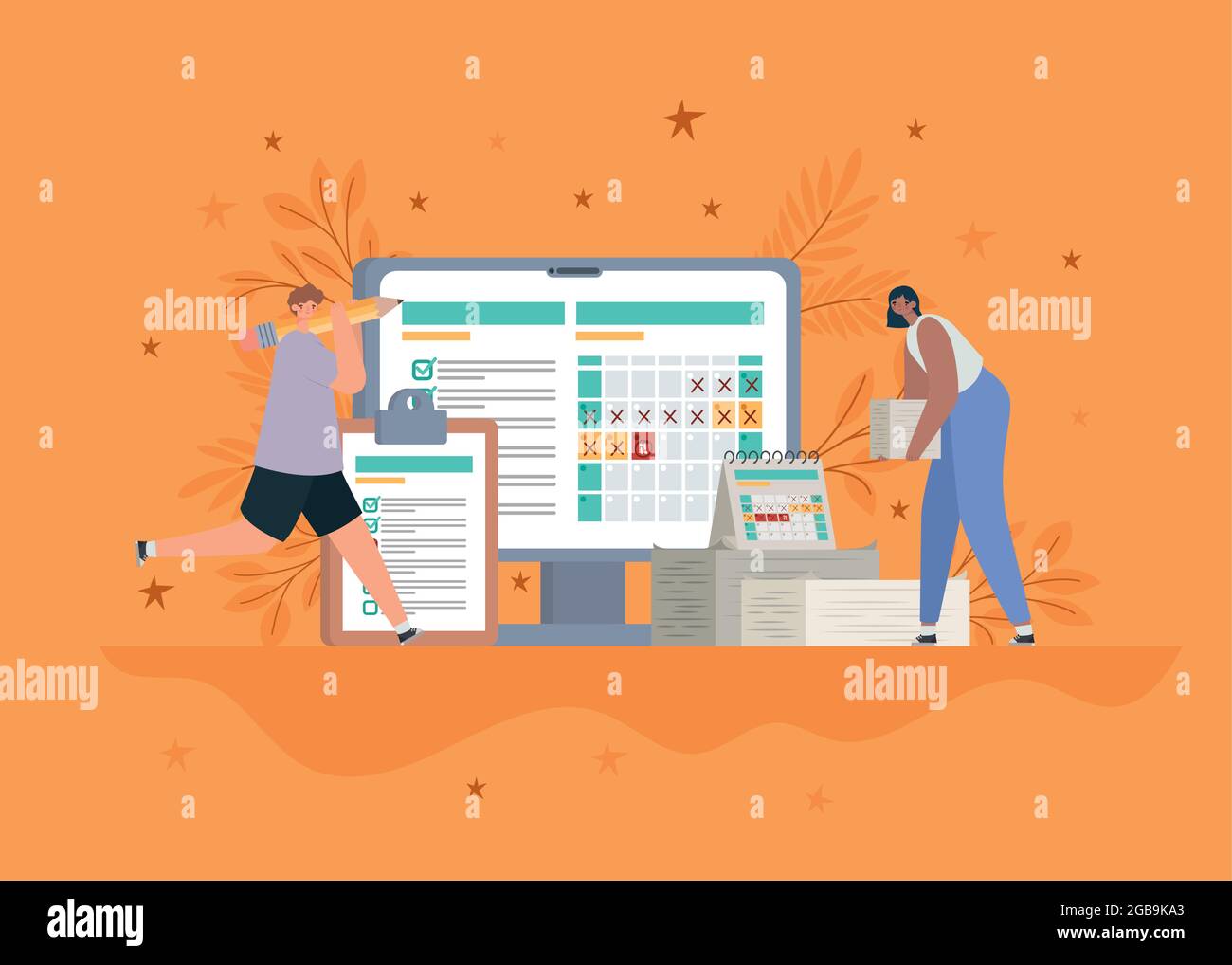 cute deadline illustration Stock Vector Image & Art - Alamy