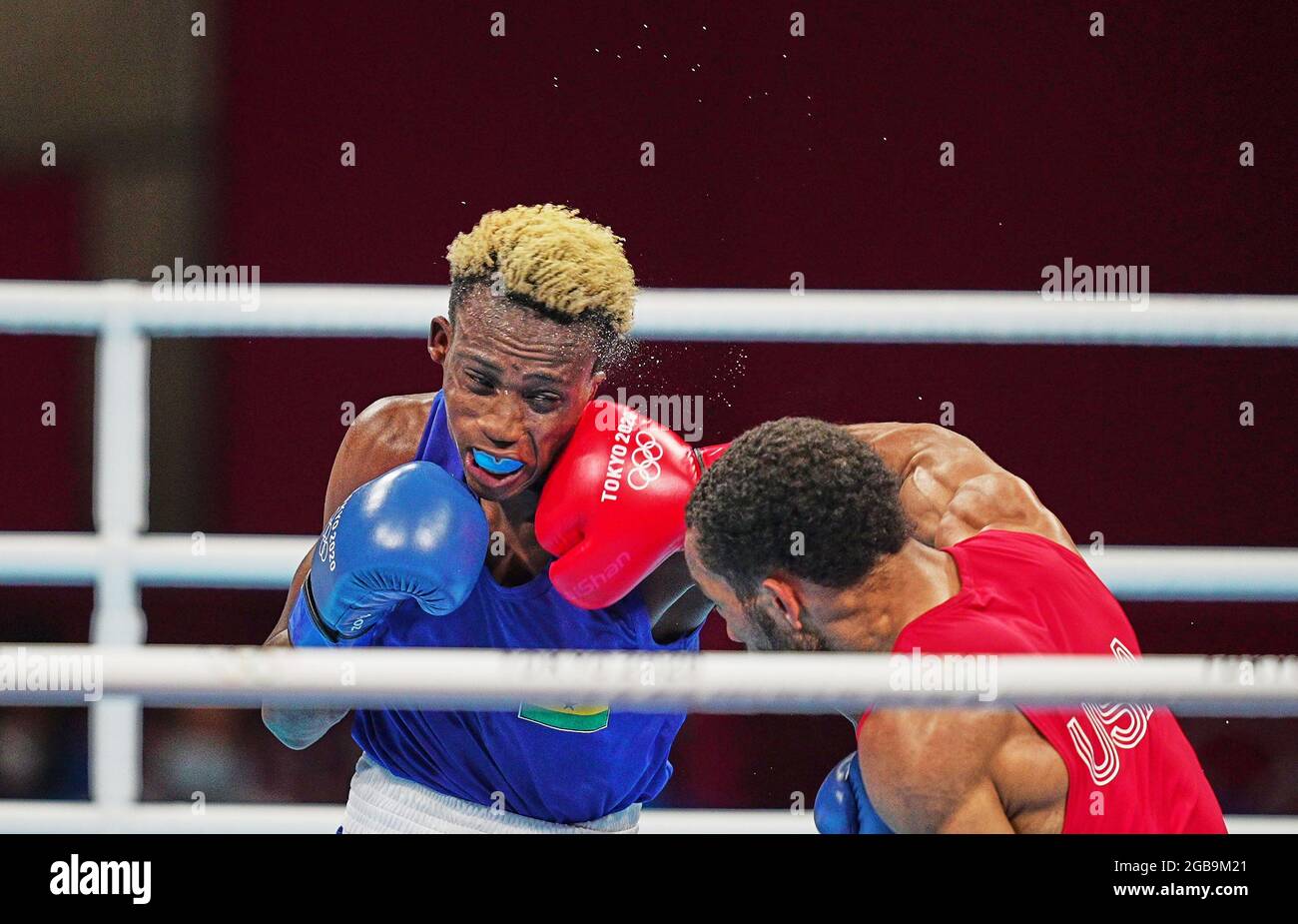 August 3, 2021: Duke Ragan from USA against Samuel Takyi during boxing ...