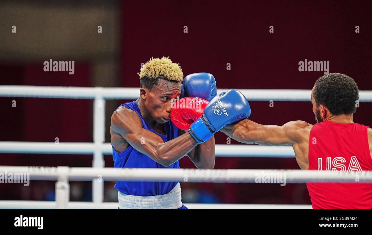 August 3, 2021: Duke Ragan from USA against Samuel Takyi during boxing ...