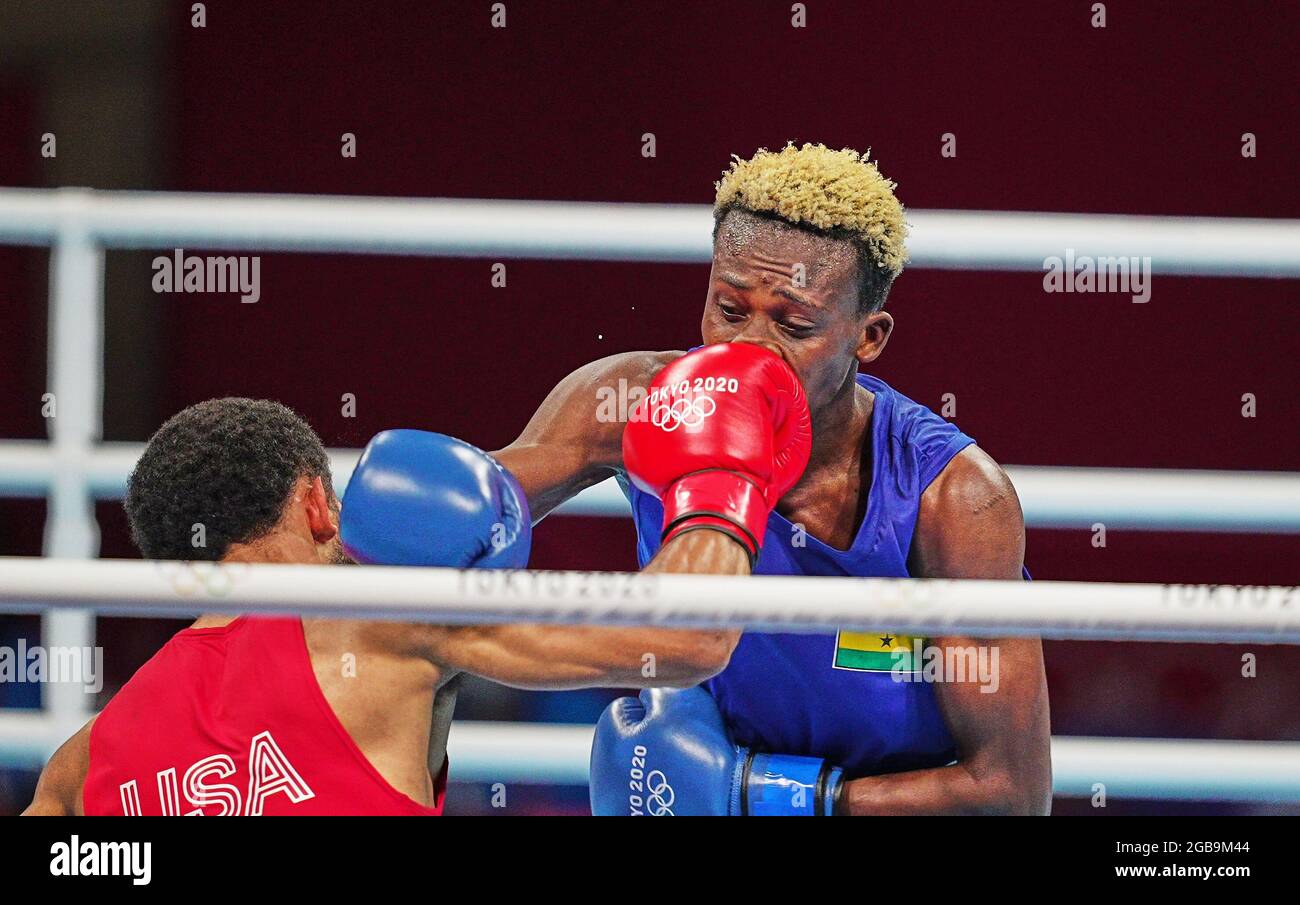 August 3, 2021: Duke Ragan from USA against Samuel Takyi during boxing ...