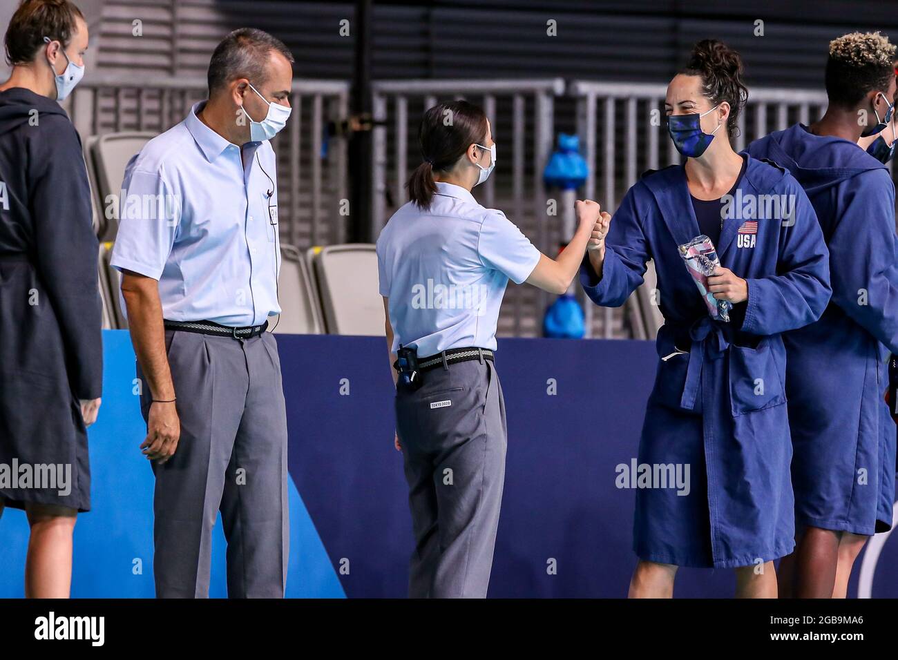 TOKYO, JAPAN - AUGUST 3: referee Georgios Stavridis (GRE), referee ...