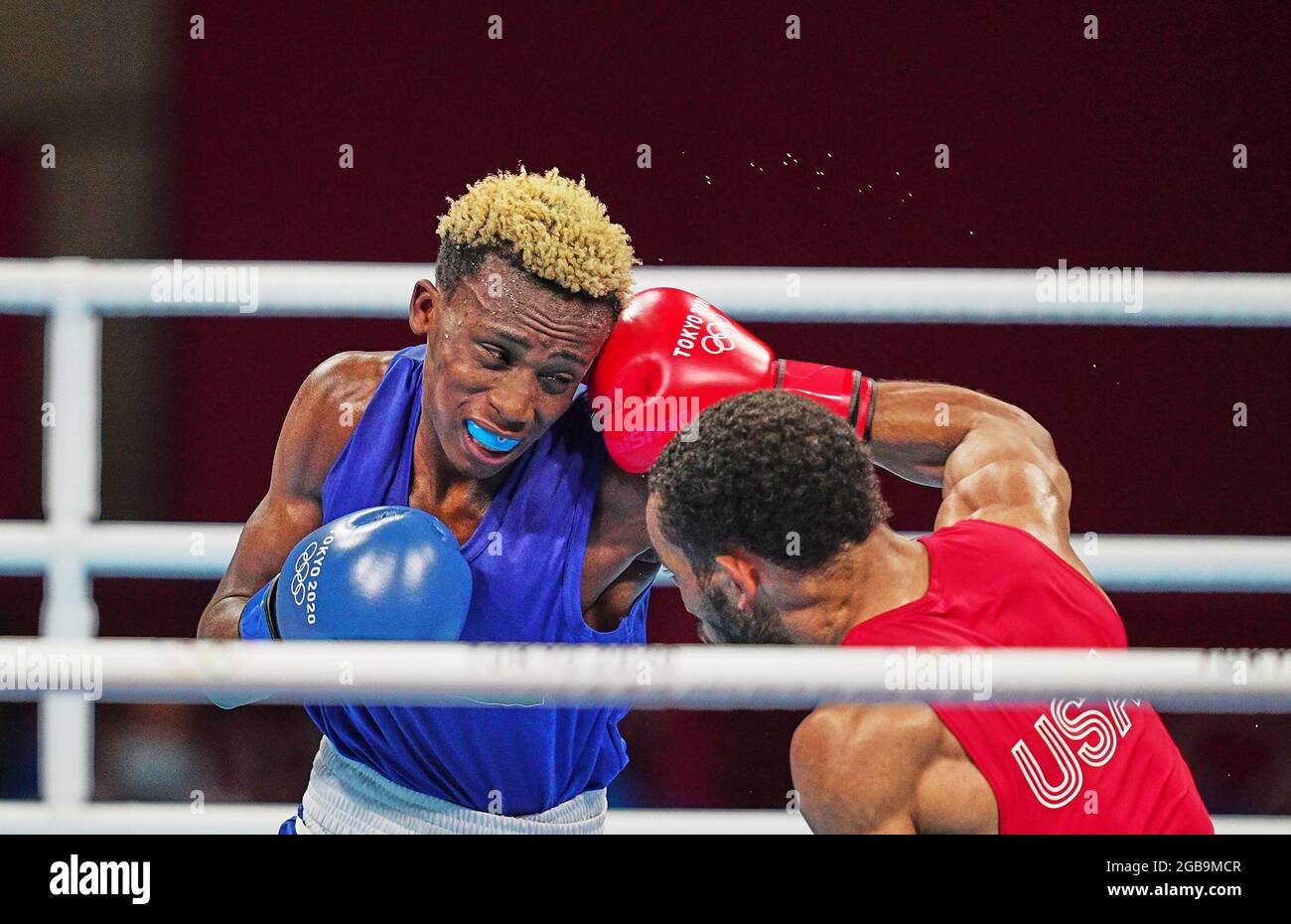 August 3, 2021: Duke Ragan from USA against Samuel Takyi during boxing ...