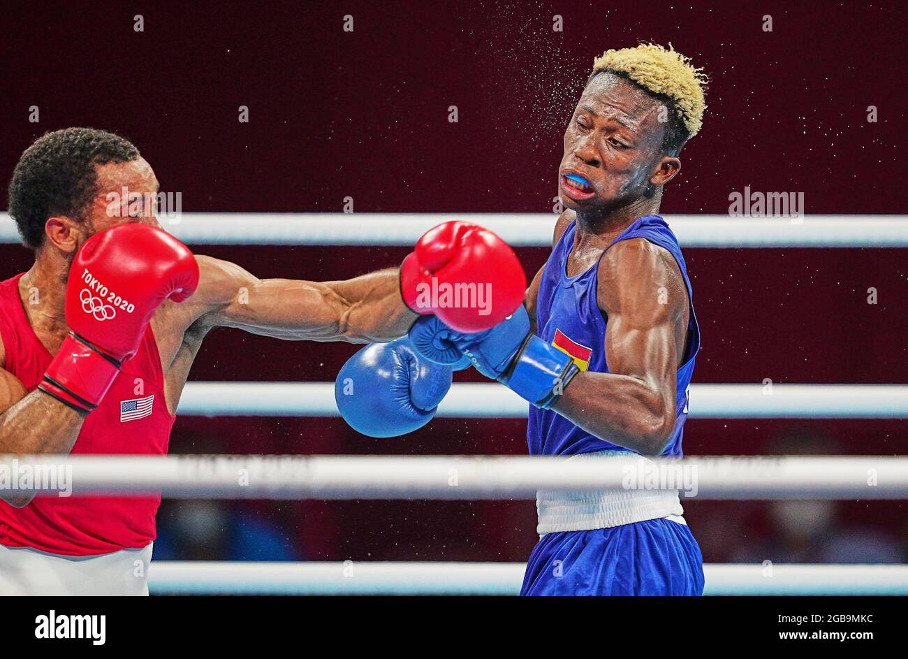 August 3, 2021: Duke Ragan from USA against Samuel Takyi during boxing ...