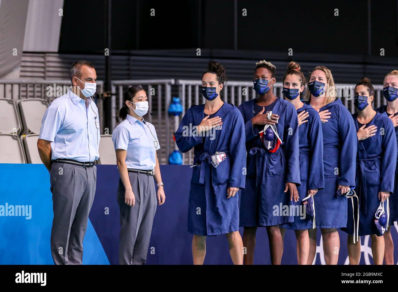 TOKYO, JAPAN - AUGUST 3: referee Georgios Stavridis (GRE), referee ...
