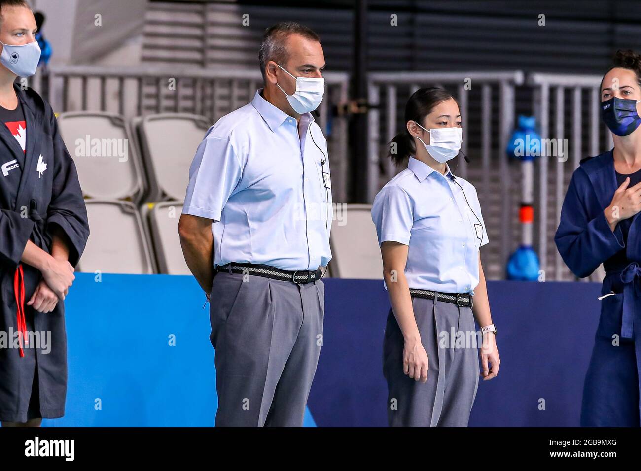 TOKYO, JAPAN - AUGUST 3: referee Georgios Stavridis (GRE), referee ...