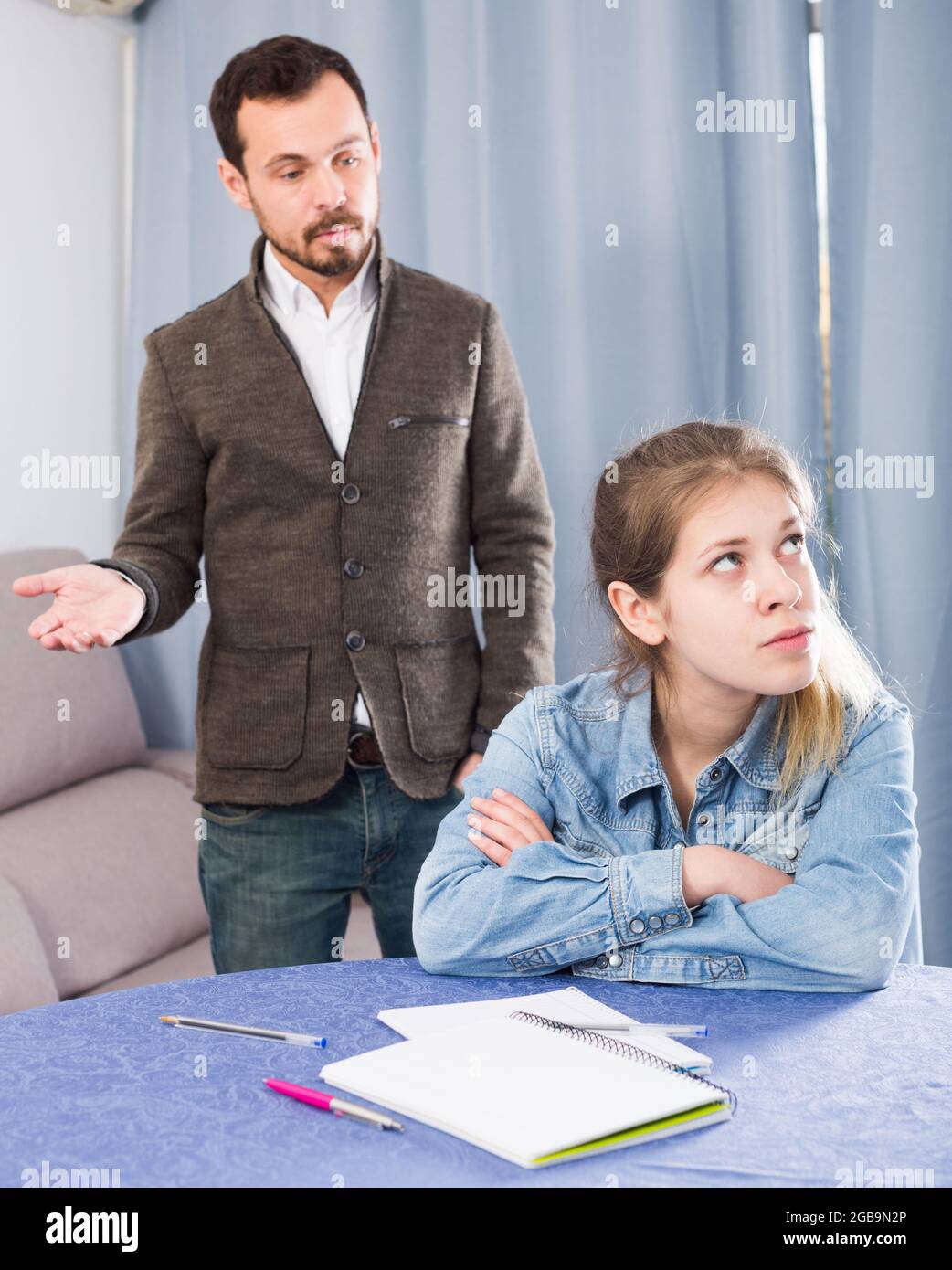 Father and daughter arguing Stock Photo - Alamy