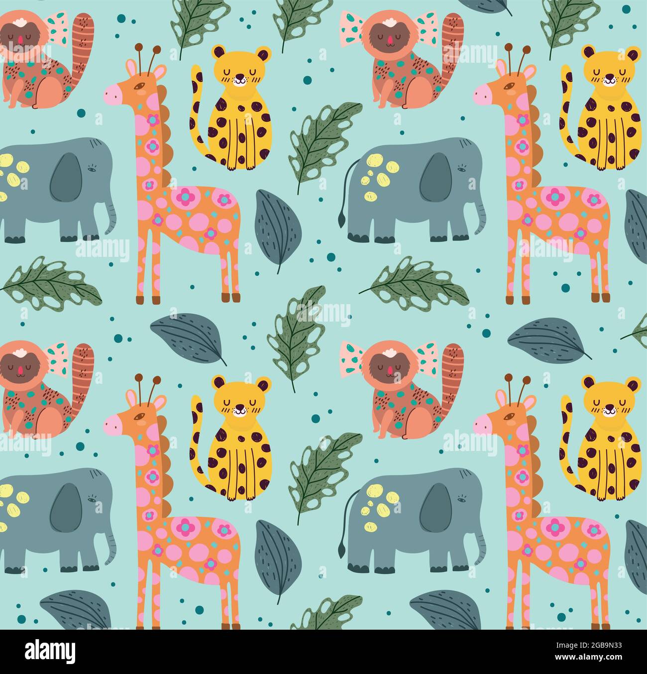 jungle animals background Stock Vector Image & Art - Alamy