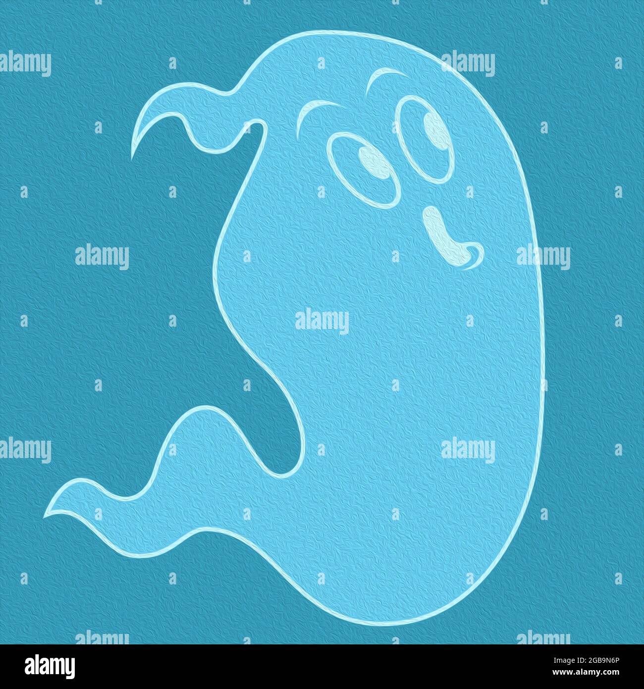 Funny phantom for Halloween isolated on a muted background, cartoon ...