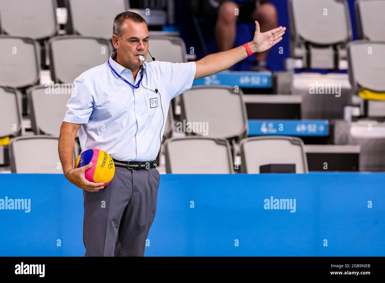 TOKYO, JAPAN - AUGUST 3: referee Georgios Stavridis (GRE) during the ...