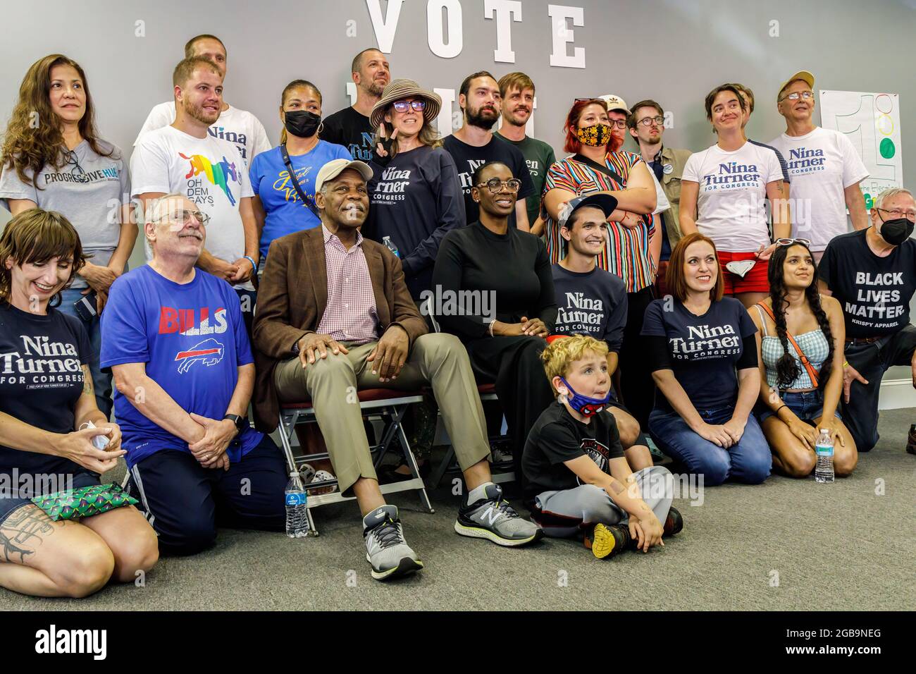 Nina Turner sits for a picture with famous actor Danny Glover and her ...