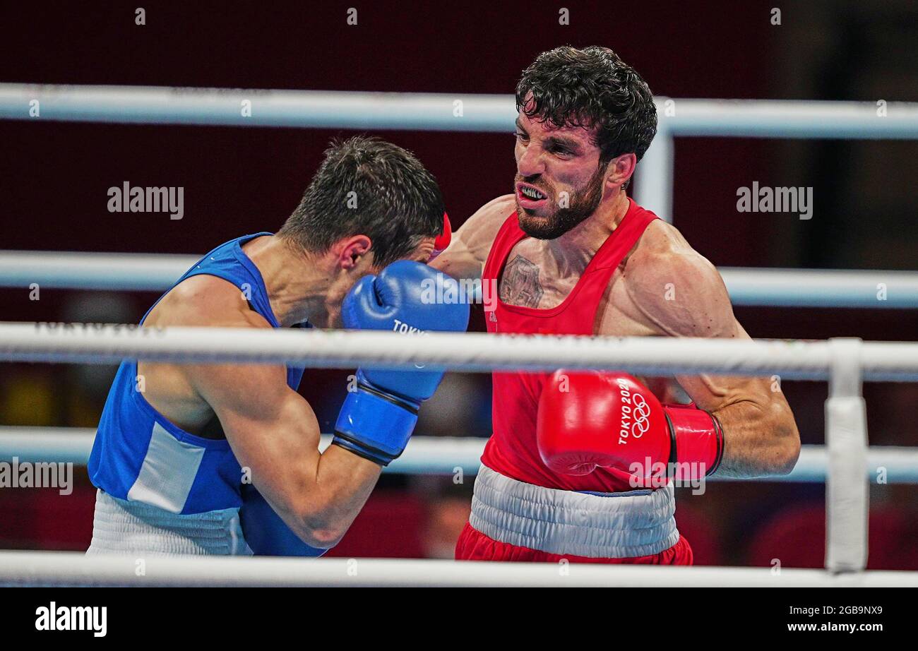 August 3, 2021: Hovhannes Bachkov against Elnur Abduraimov during ...