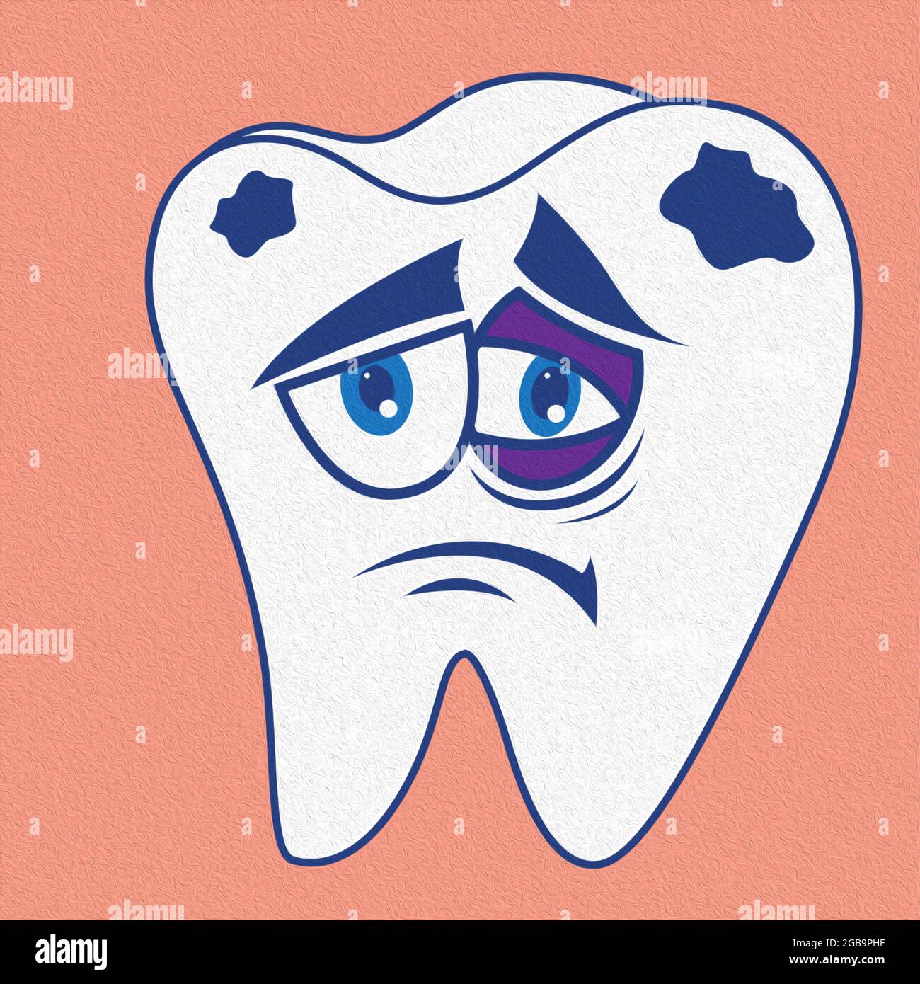Sad tooth cartoon hi-res stock photography and images - Alamy