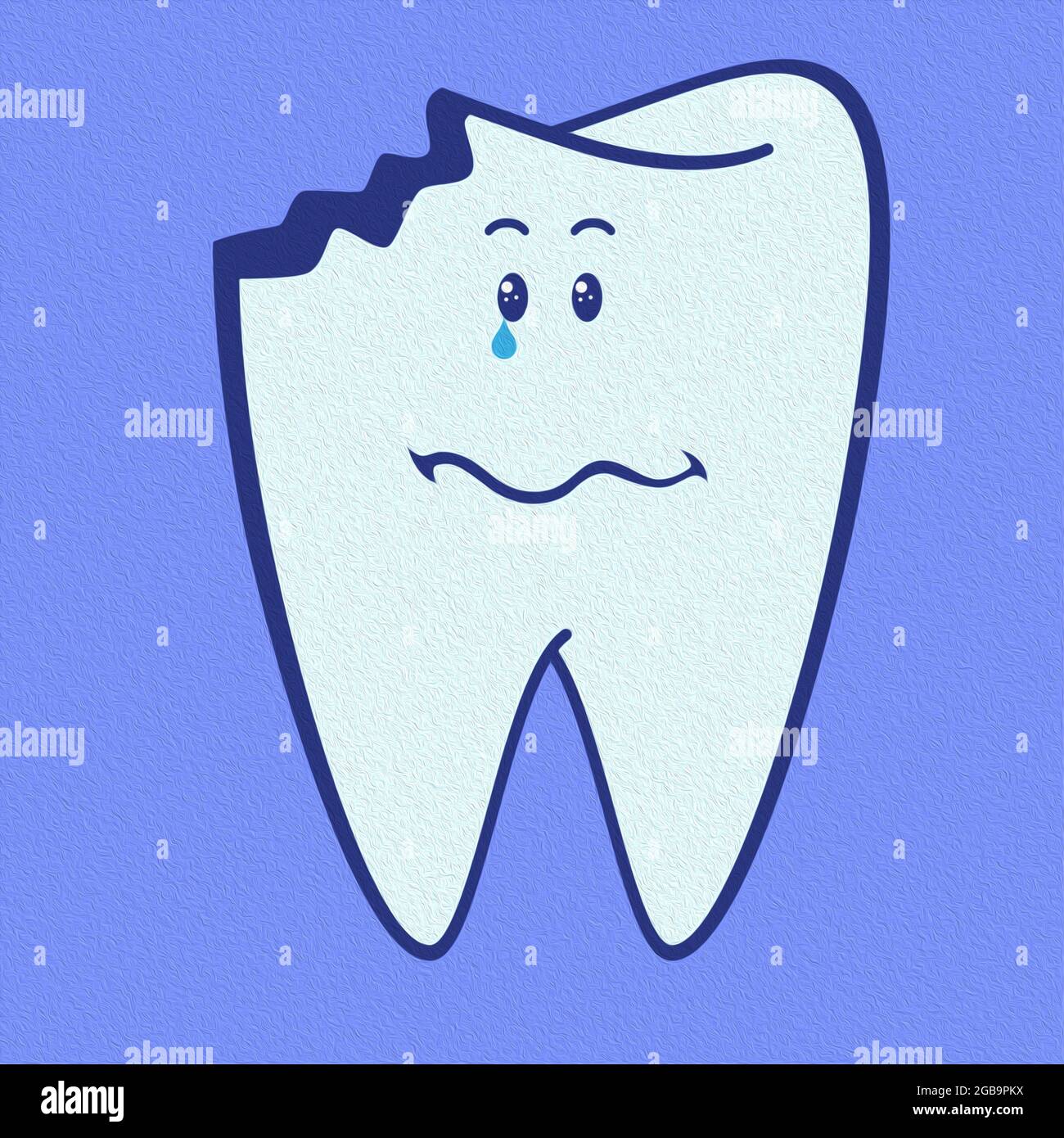 Sad tooth cartoon hi-res stock photography and images - Alamy