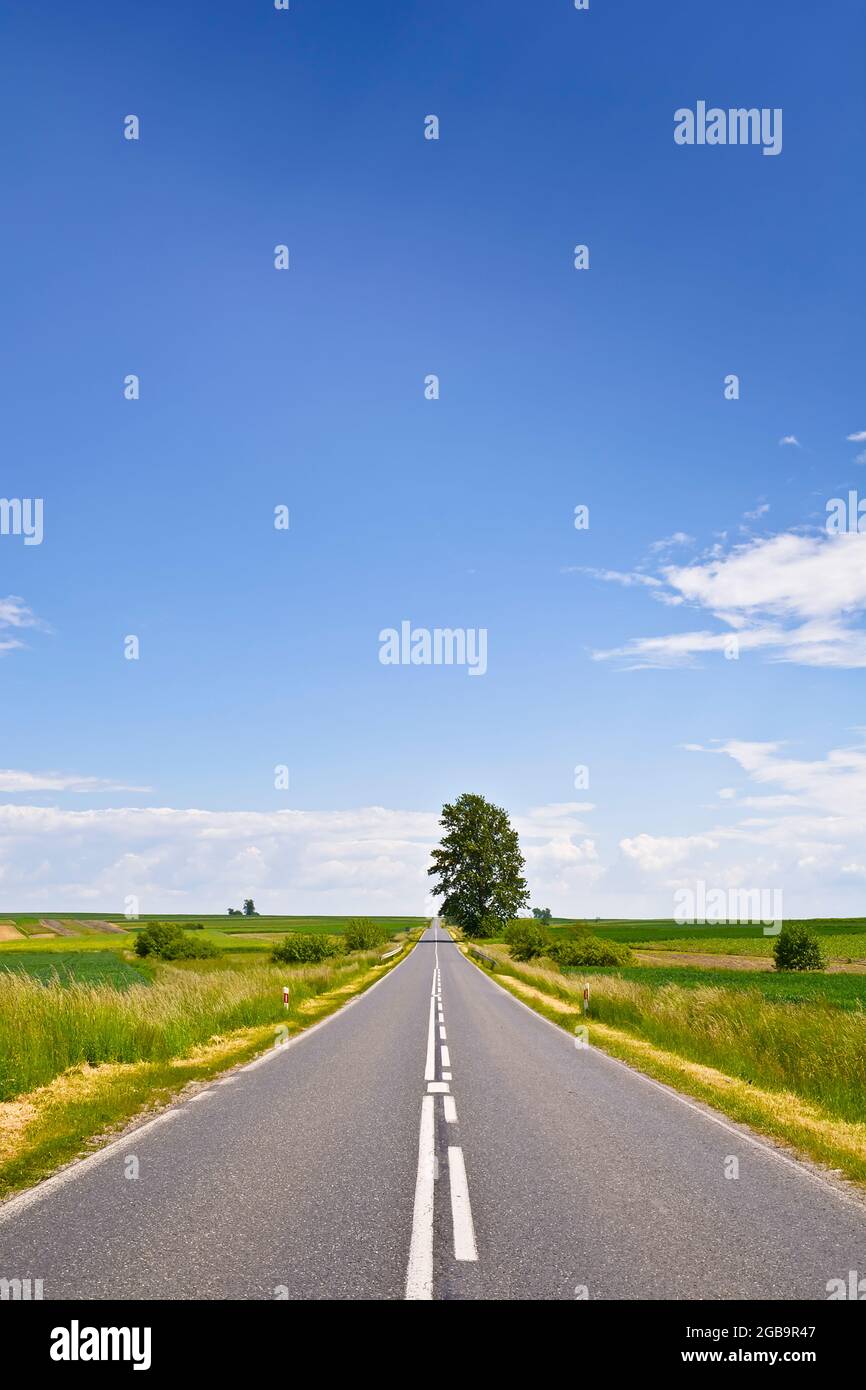 Summer asphalt road countryside hi-res stock photography and images - Alamy