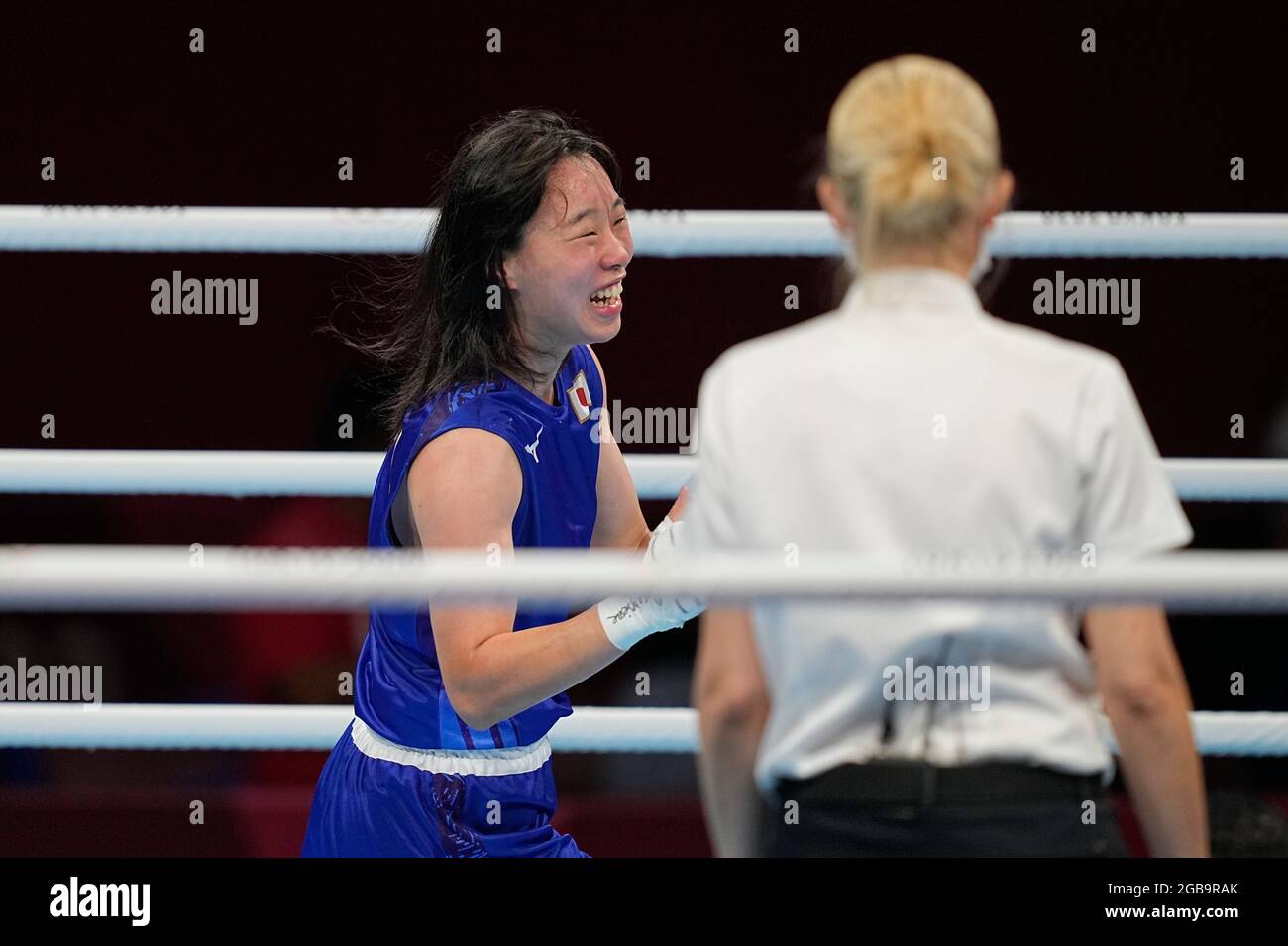 August 3, 2021: Sena Irie from Japan after winning gold at boxing at ...