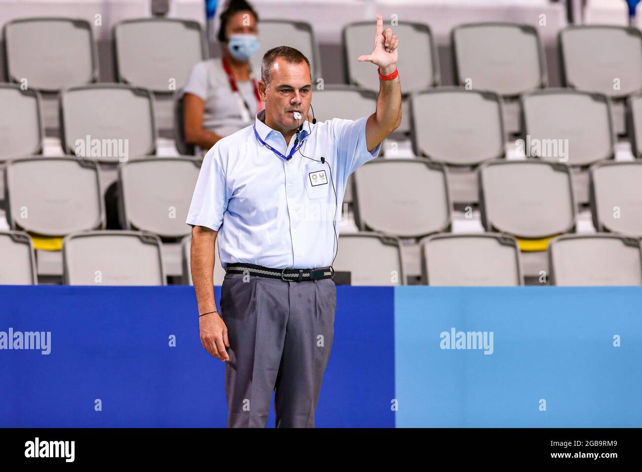 TOKYO, JAPAN - AUGUST 3: referee Georgios Stavridis (GRE) during the ...