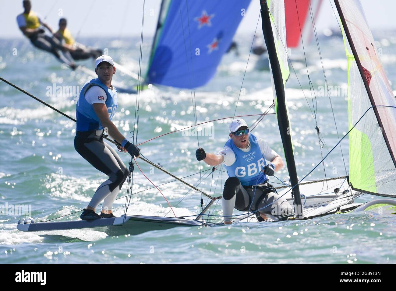 Kanagawa, Japan. 3rd Aug, 2021. Dylan Fletcher and Stuart Bithell (R ...