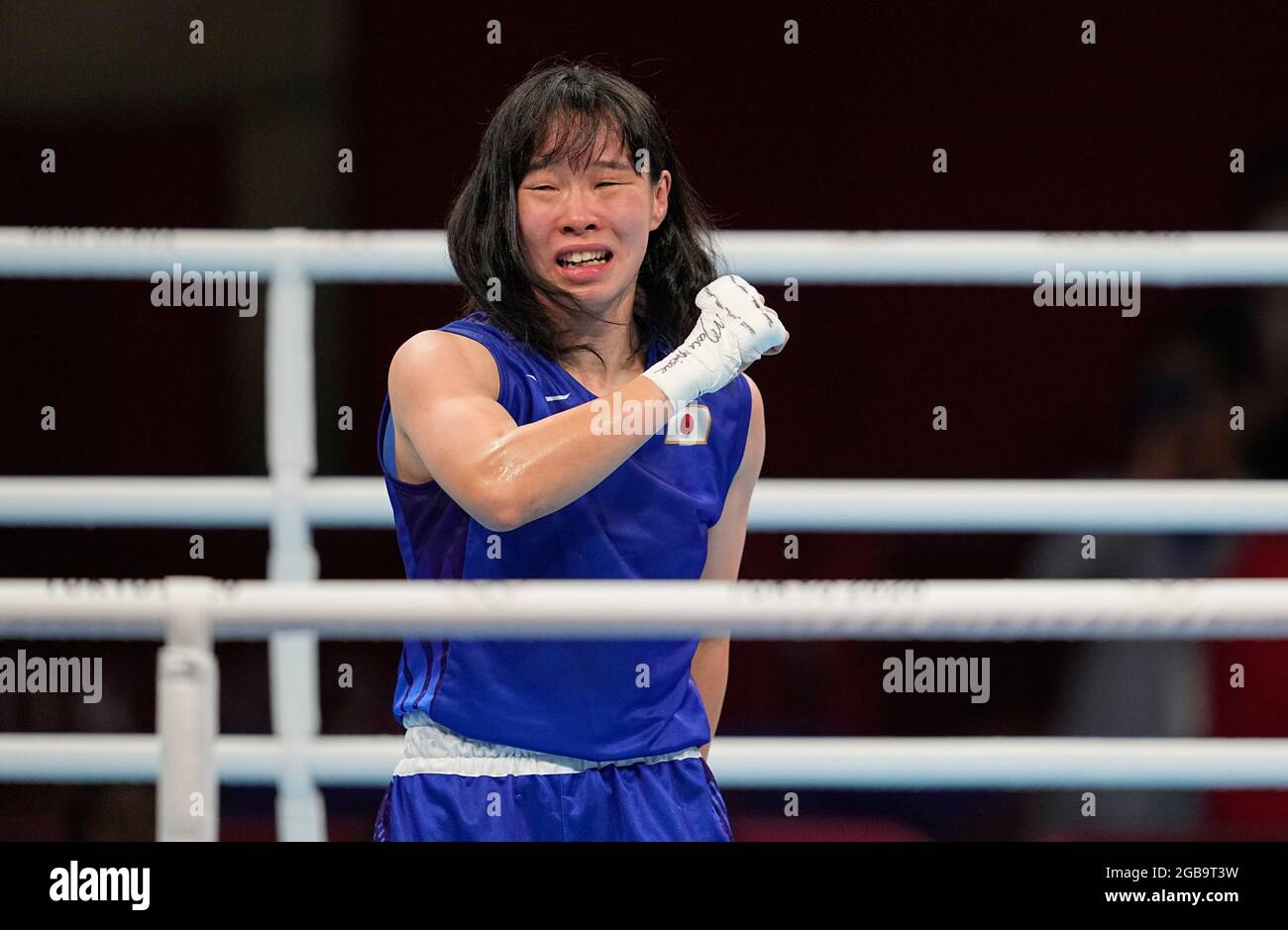 August 3, 2021: Sena Irie from Japan after winning gold at boxing at ...