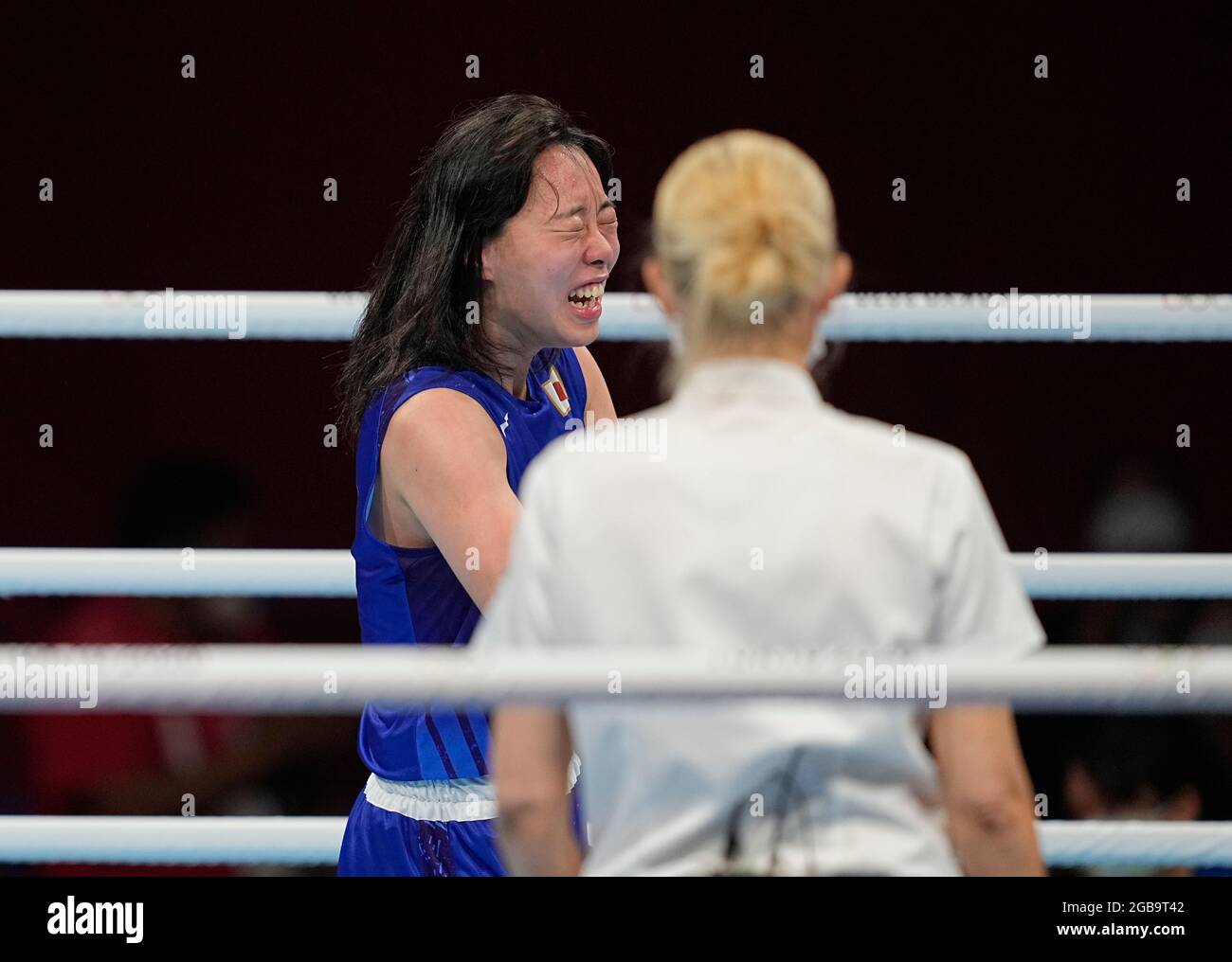 August 3, 2021: Sena Irie from Japan after winning gold at boxing at ...