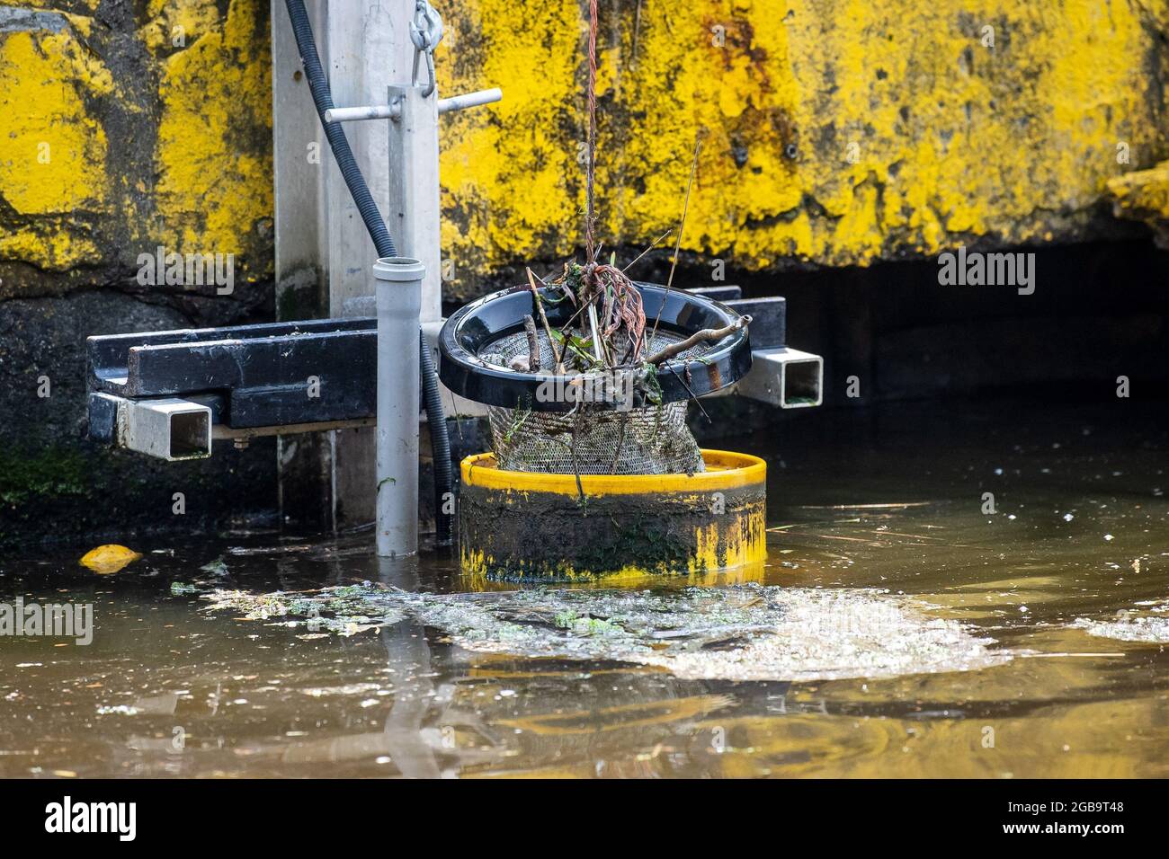Emden, Germany. 09th June, 2021. The marine litter bin collects ...