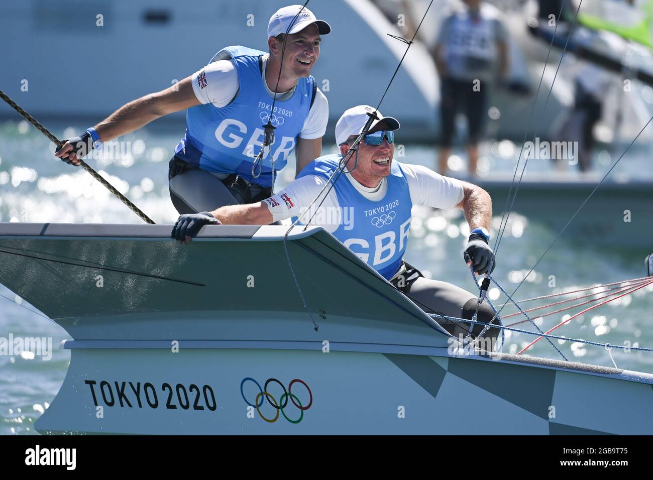 Kanagawa, Japan. 3rd Aug, 2021. Dylan Fletcher and Stuart Bithell (R ...