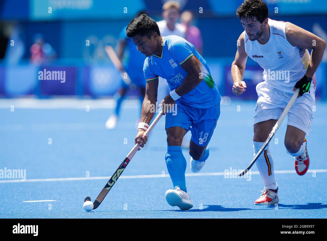TOKYO, JAPAN - AUGUST 3: Nilakanta Sharma of India competing on Men's ...