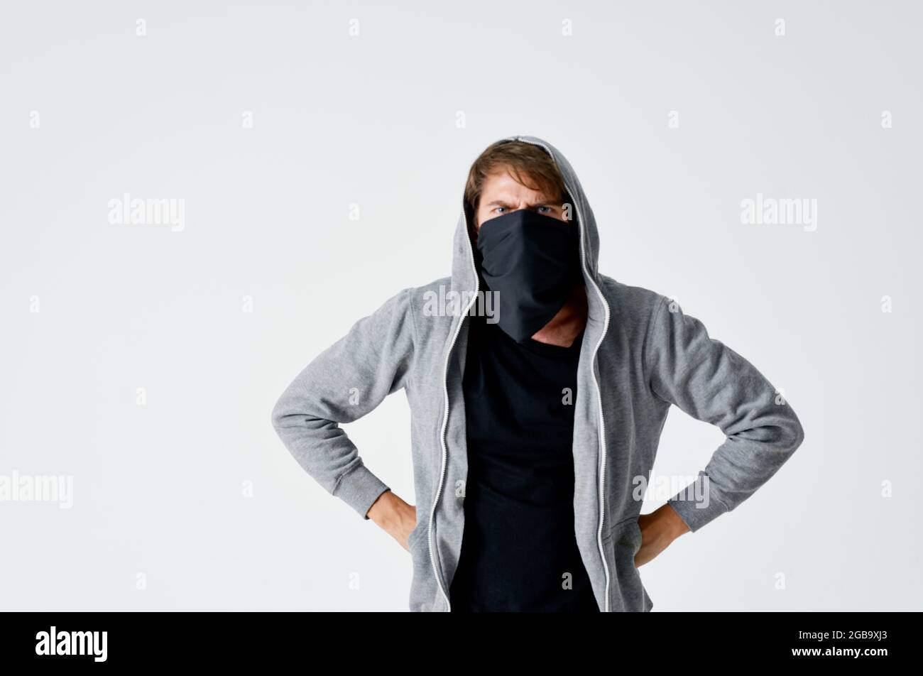 masked man graffiti face security burglary theft caution Stock Photo ...