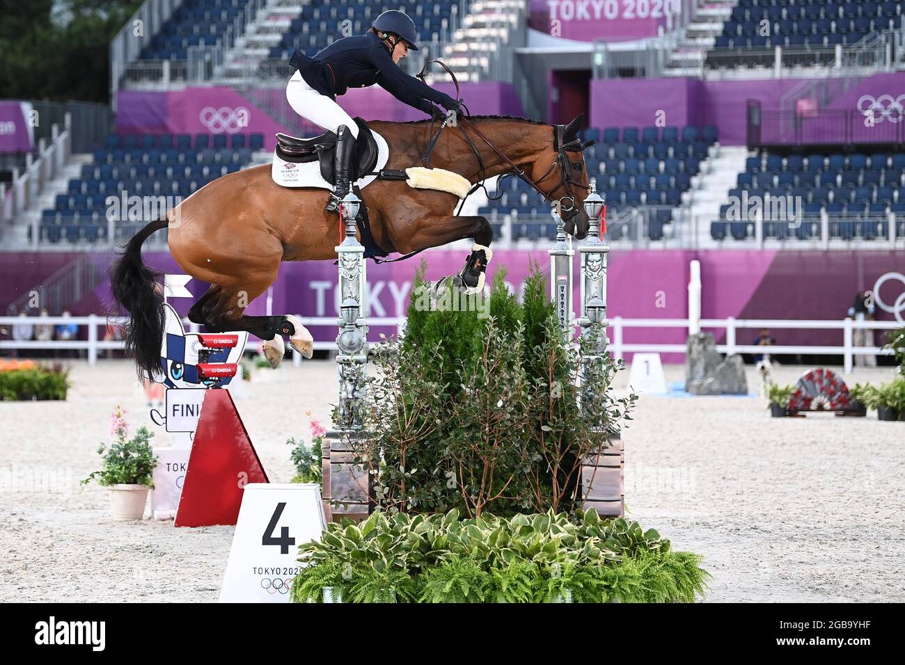 Tokyo, Japan. 02nd Aug, 2021. Eventing showjumping. Equestrian Park. 1 ...
