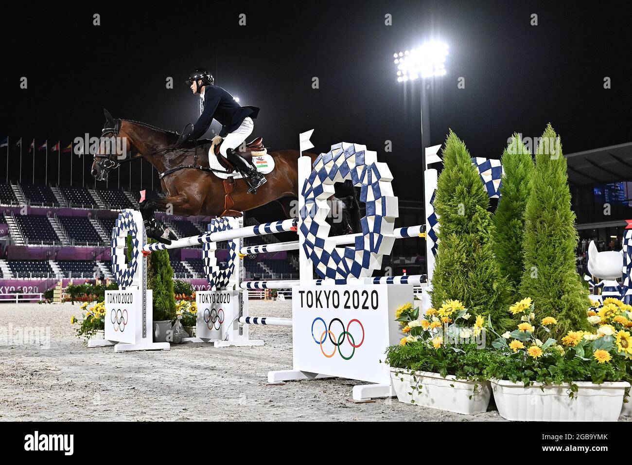 Tokyo, Japan. 02nd Aug, 2021. Eventing showjumping. Equestrian Park. 1 ...